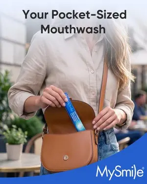 MYSMILE Travel-friendly Alcohol-free Mouthwash In Fresh Mint - Blue