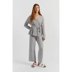 Chinti & Parker Lightweight Wool-cashmere Wrap Cardigan - Light Grey