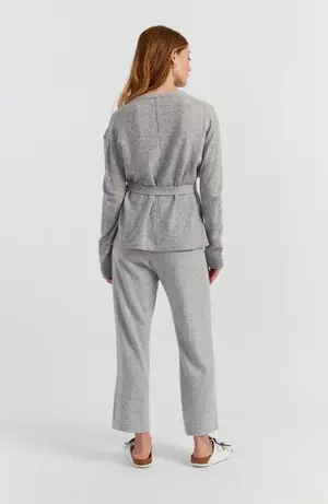 Chinti & Parker Lightweight Wool-cashmere Wrap Cardigan - Light Grey