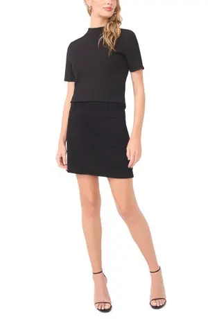 Vince Camuto Textured Mock Neck Top
