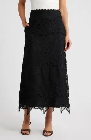 CIEBON Lori Lace Midi Skirt