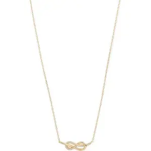 Argento Vivo Love Knot Pavé Pendant Necklace - Gold
