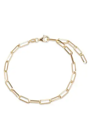 Argento Vivo Paper Clip Chain Bracelet - Gold