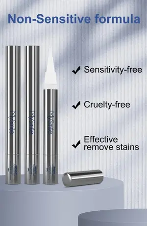 MYSMILE 35% Cp Teeth Whitening Kit Enhanced Teeth Whitener, 4 Pc Teeth Whitening Pen - Silver