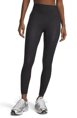 Under Armour Meridian Suede Effect Ankle Leggings - Black// Black