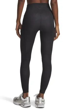 Under Armour Meridian Suede Effect Ankle Leggings - Black// Black
