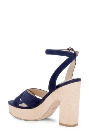 L'Agence Platform Sandal With Ankle Strap