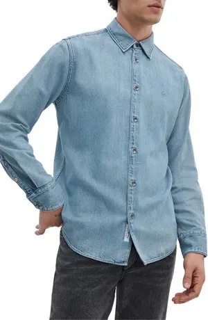 Rag & Bone Tomlin Trim Fit Denim Button-up Shirt