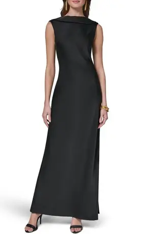 Women's Black Satin Gowns