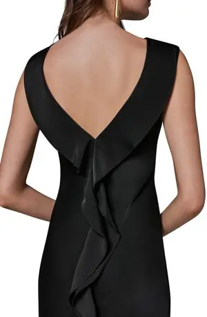 Donna Karan New York Ruffle Satin Gown