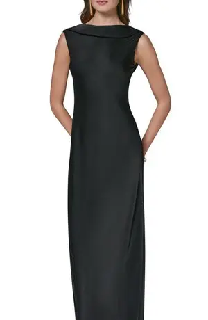 Donna Karan New York Ruffle Satin Gown