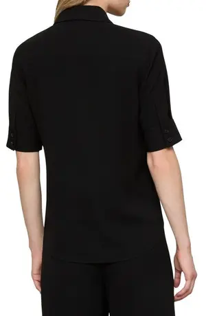 Lafayette 148 New York Finesse Crepe Button-up Shirt
