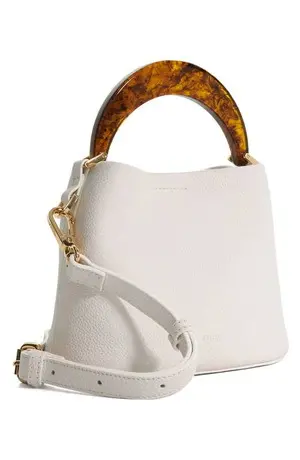 Dune London Dharla Leather Top Handle Bag - White