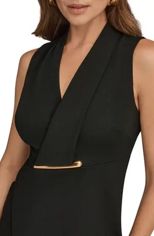 Donna Karan New York Sleeveless Crepe Sheath - Black