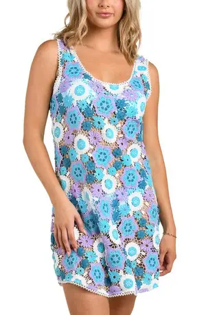 CITRUS Happy Cover-up Crochet Dress - Lagoon