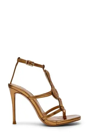 Steve Madden Python Crystal Snake Ankle Strap Sandal