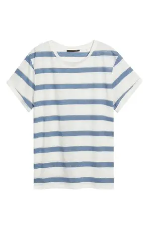 Kobi Halperin Kendall Stripe Linen T-shirt - Blue/ivory
