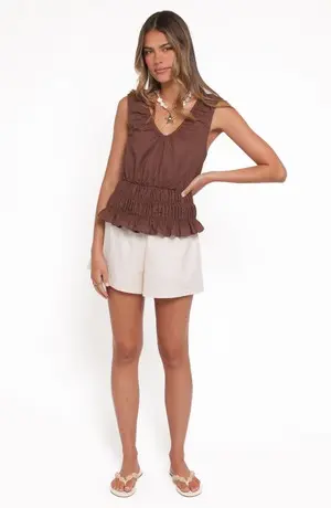 PETAL & PUP Lucilla Shirred Top