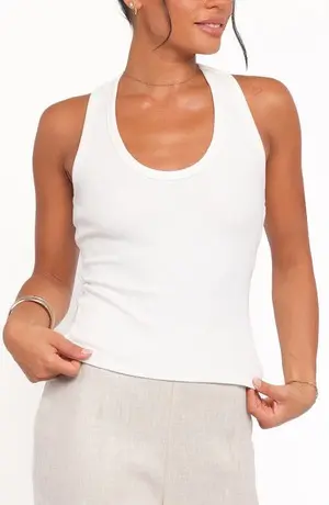 PETAL & PUP Miles Racerback Rib Tank