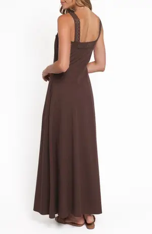 PETAL & PUP Alandra Pintuck Pleat Cotton Maxi Dress