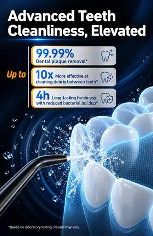 MYSMILE Lp221 Cordless Professional Water Flosser With Uvc Sterilizable - Black