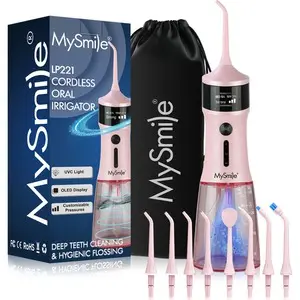 MYSMILE Lp221 Cordless Professional Water Flosser With Uvc Sterilizable - Pink