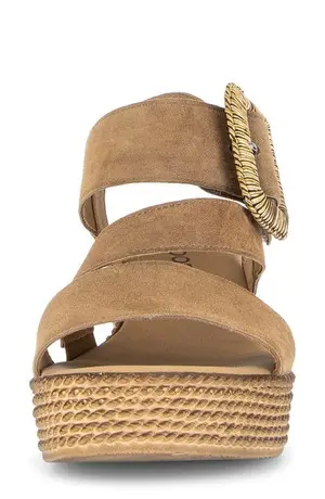 Gabor 84.771 Platform Wedge Sandal - Peanut