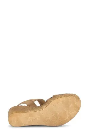 Gabor 84.771 Platform Wedge Sandal - Peanut