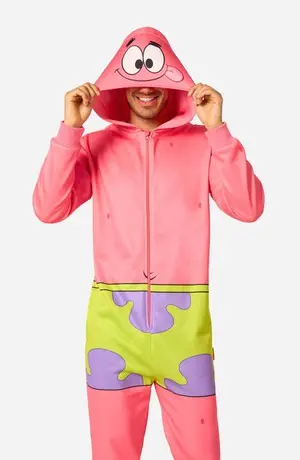 Opposuits Spongebob Squarepants™ Patrick Hooded Fleece Jumpsuit