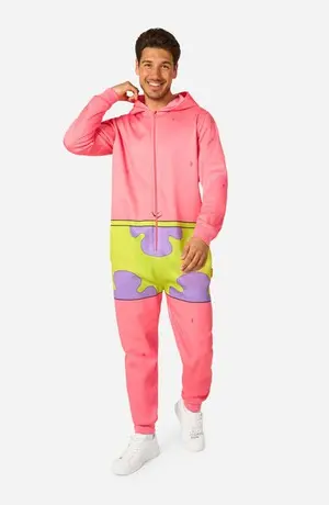 Opposuits Spongebob Squarepants™ Patrick Hooded Fleece Jumpsuit