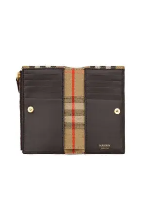 Burberry Medium Bloomsbury Wallet - Peat Brown/sand Beige