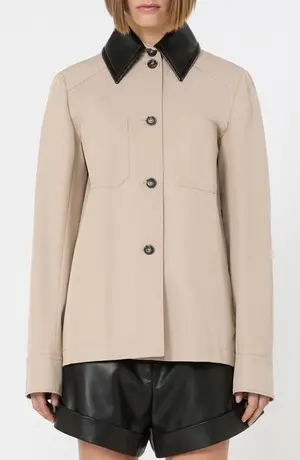 Sportmax Superbo Gathered Rain Jacket - Beige