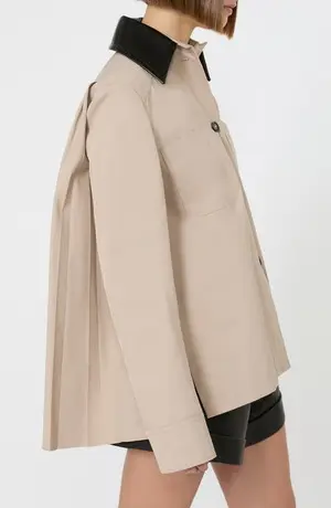 Sportmax Superbo Gathered Rain Jacket - Beige
