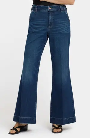 NYDJ Mia High Waist Palazzo Flare Jeans - Sunset Villa