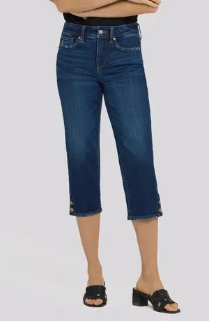 NYDJ Marilyn Button Cuff Crop Capri Jeans