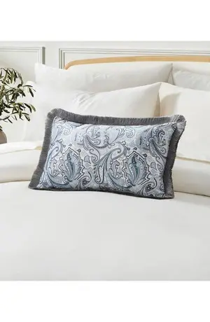 Ted Baker London Paisley Velvet Accent Pillow - Blue