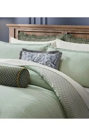 Ted Baker London Paisley Velvet Accent Pillow - Blue