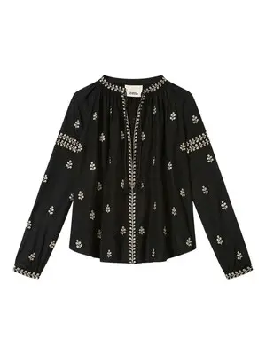 Isabel Marant Rodis Silk Blouse - Black