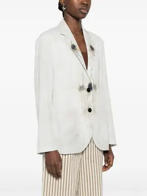 SISSIOTTOSTYLE Printed Single-breasted Blazer Jacket