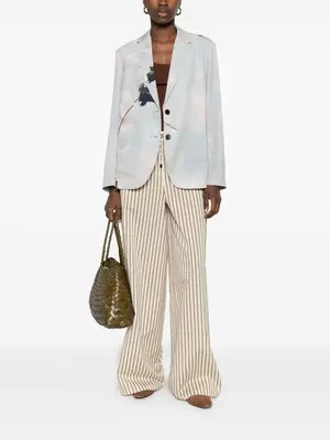 SISSIOTTOSTYLE Printed Single-breasted Blazer Jacket
