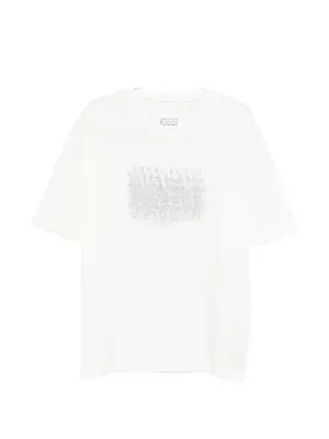 MAISON MARGIELA Logo Cotton T-shirt - White