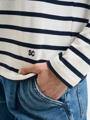 SEMICOUTURE Carmelita Striped Cotton Sweater