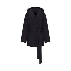 NIKESKIMS Woven Nylon Wrap Coat - Black