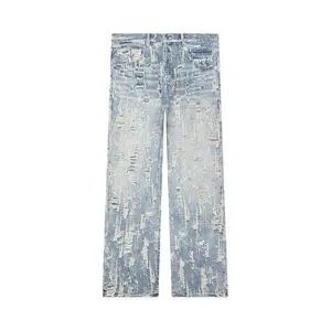 PURPLE BRAND Bead Splatter Destroy Denim