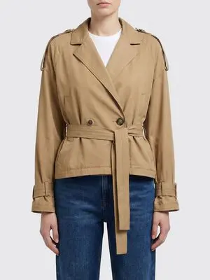 Pinko Double-breasted Belted Jacket - Beige