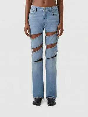 Coperni Spiral Cutout Denim Jeans - Blue