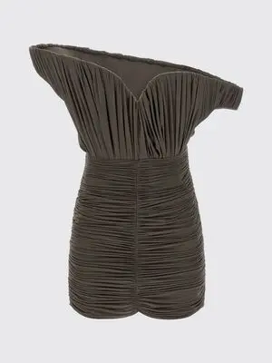 Magda Butrym Selene Draped And Ruched Mini Dress - Brown
