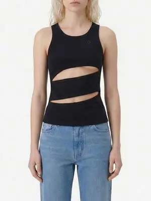 Coperni Cotton Cut-out Top - Black