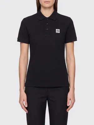 Balmain Logo Polo Shirt - Black