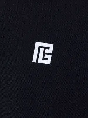Balmain Logo Polo Shirt - Black